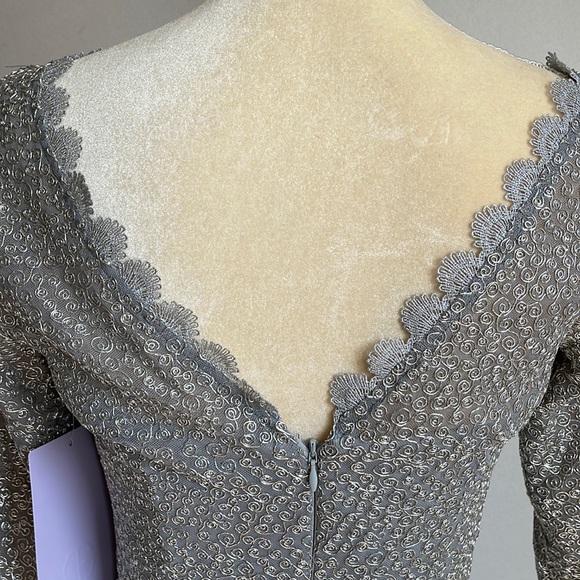 JS Collections | Dresses | Js Collections Metallic Lace Boat Neck 34 ...